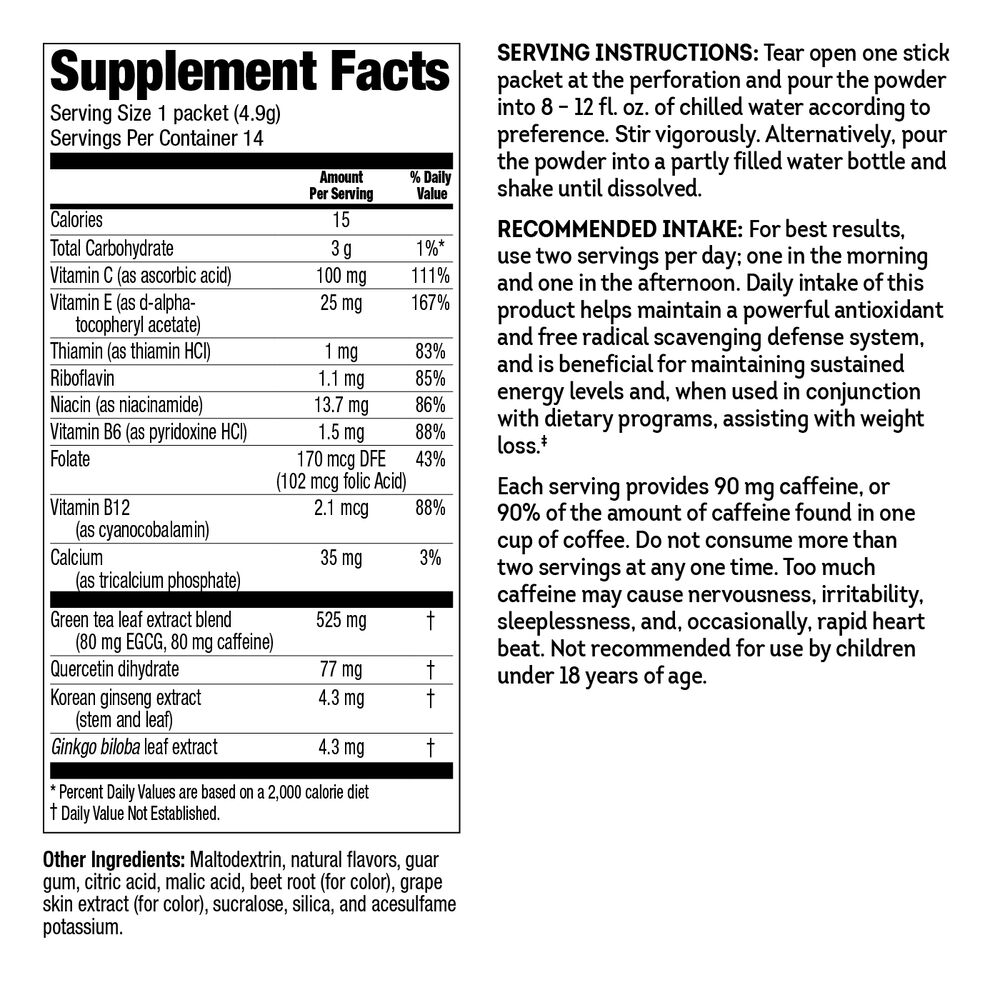 FAST-BOOST Energy Drink Mix Natural Berry (14ct), WonderSlim ...